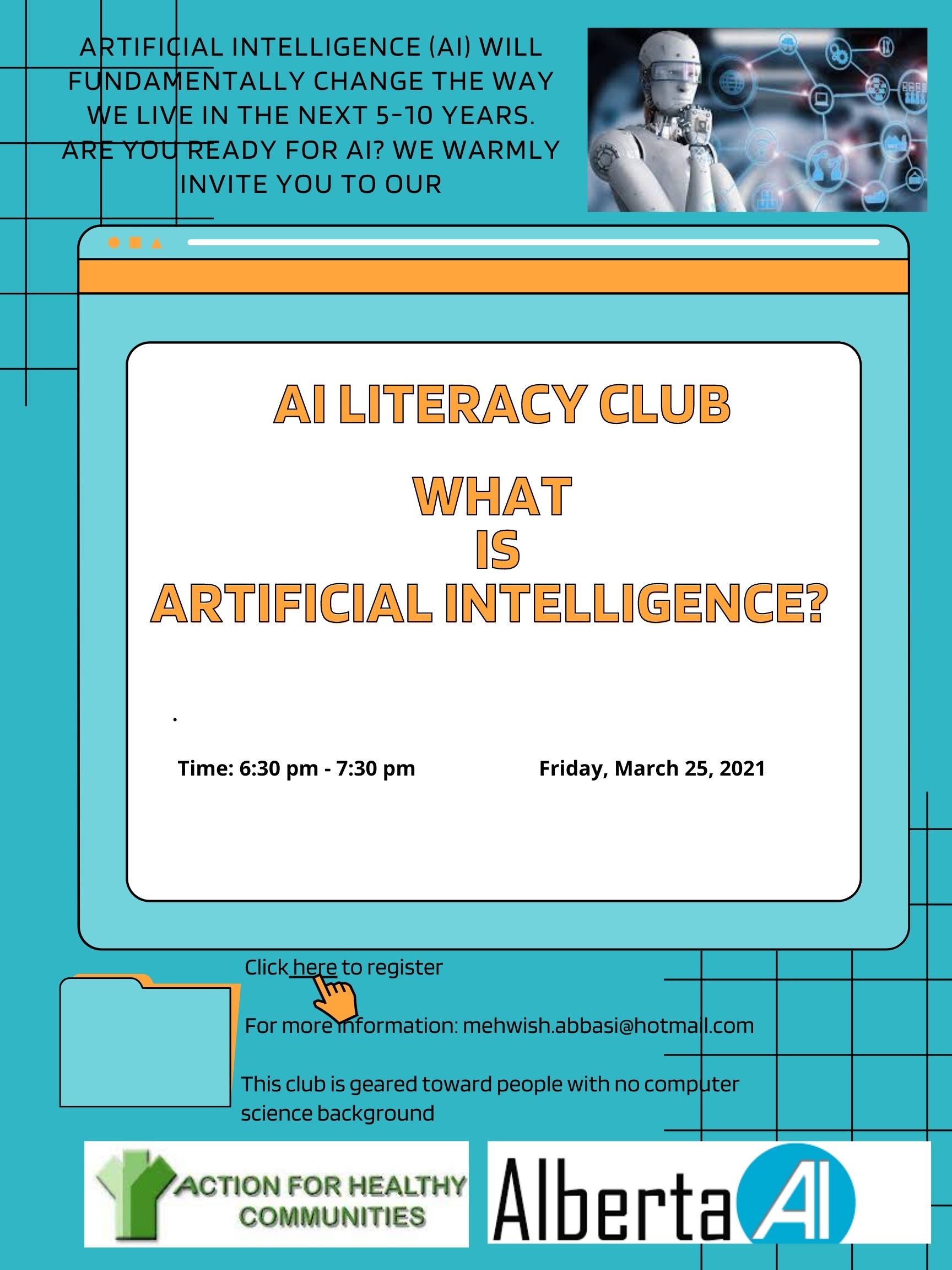 AI Literacy Club-March – Alberta Artificial Intelligence Association